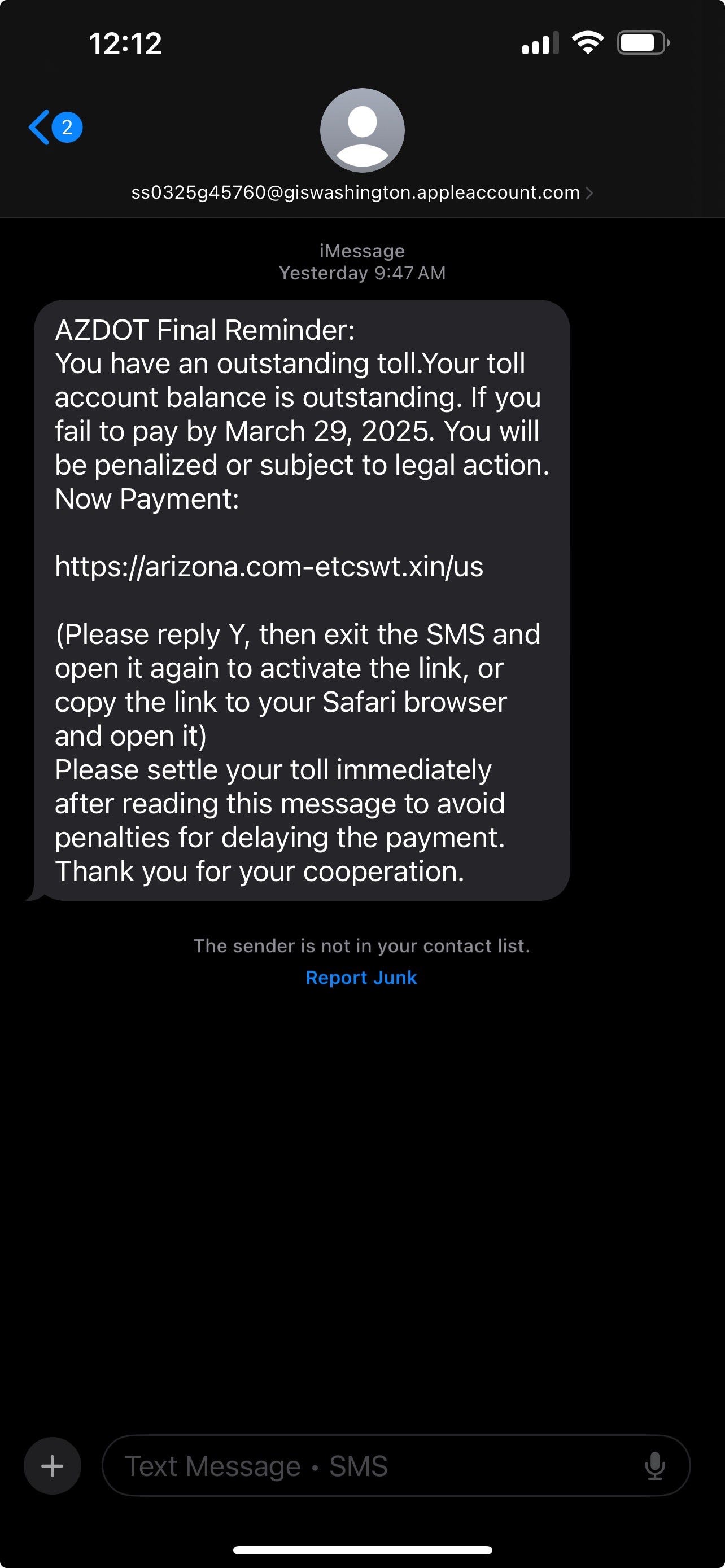 Did you get a text about unpaid Arizona toll fines? It's likely a scam ...
