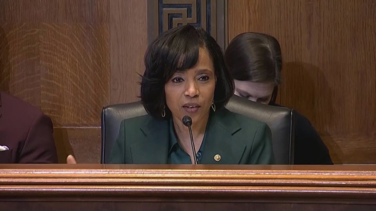 Senator Angela Alsobrooks joins Cory Booker in his marathon speech on ...