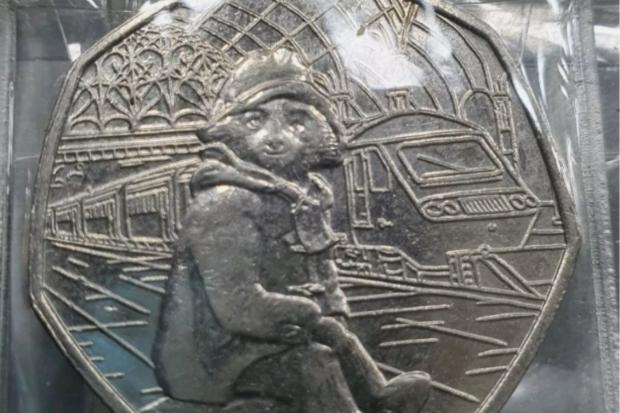 Rare Paddington Bear 50p coin for sale for over £5,000