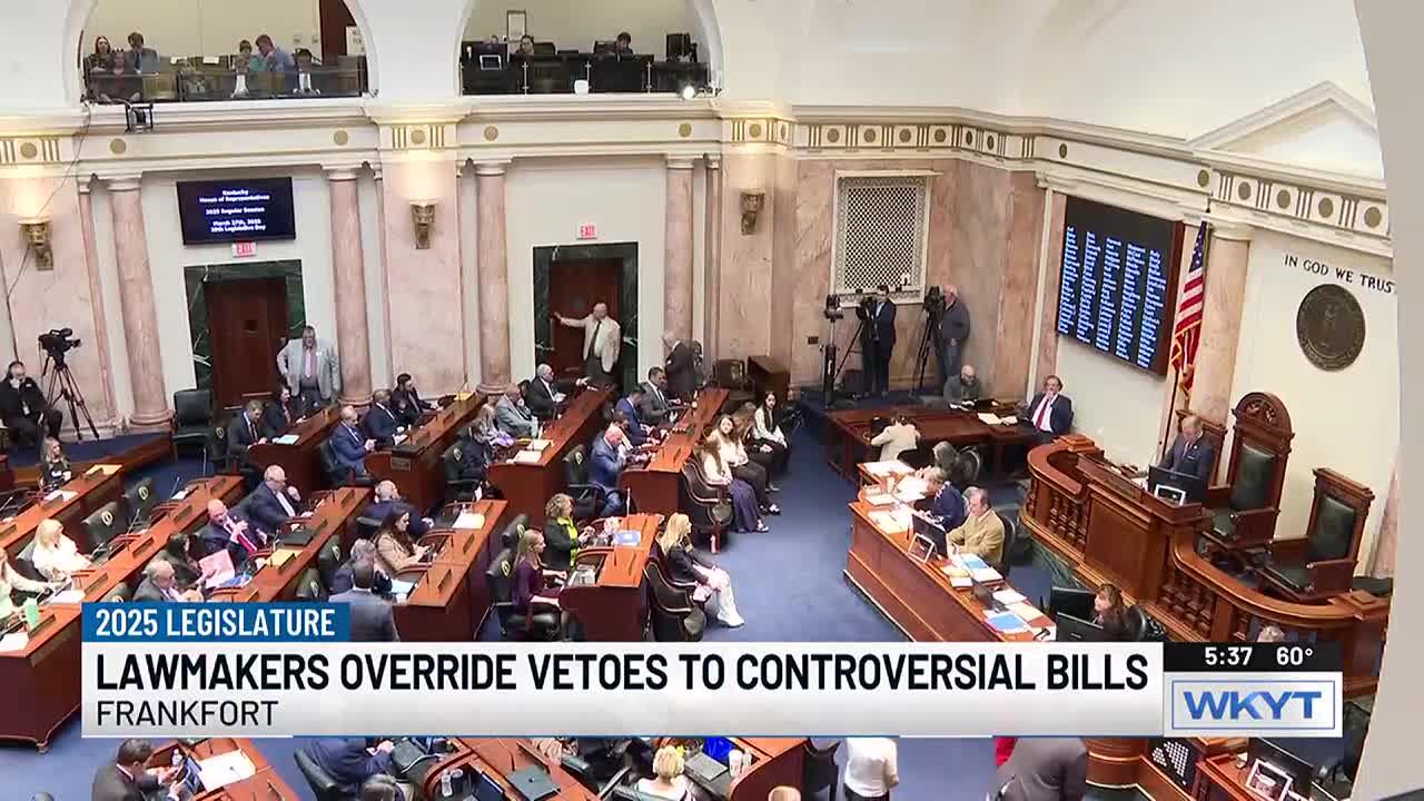 Kentucky lawmakers override vetoes of controversial bills