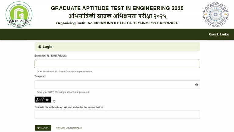 GATE 2025 scorecard out today at gate2025.iitr.ac.in
