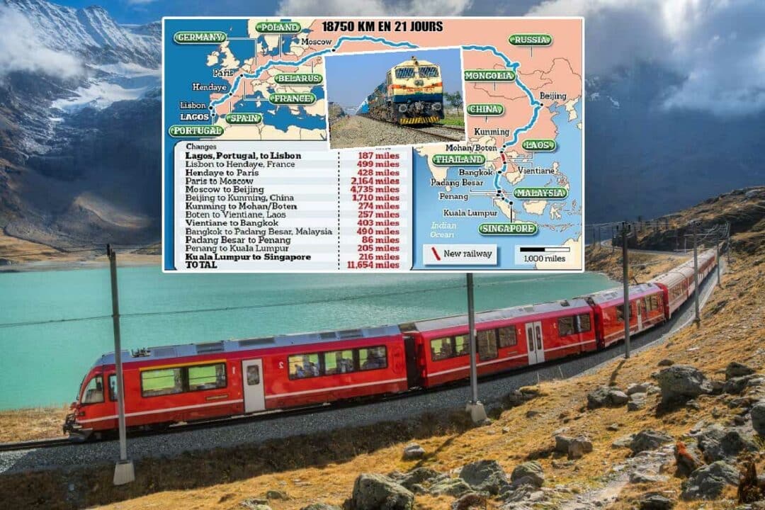 « 18 700 km et 13 pays », départ pour le plus long voyage en train du monde en 21 jours