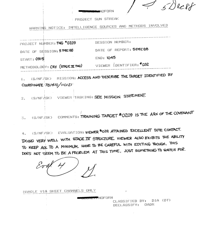 CIA found the Ark of the Covenant by using psychics, declassified files ...