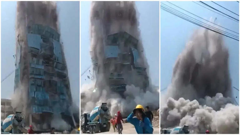 Thailand Earthquake Video: Buildings Collapse in Seconds, People ...