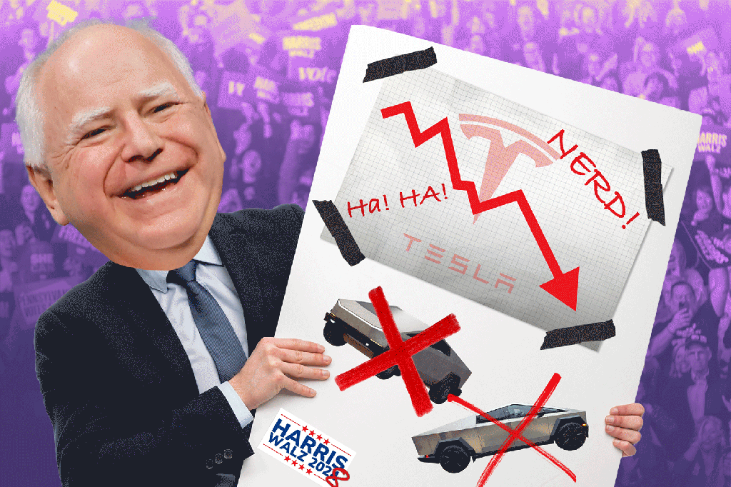 How Tim Walz’s knucklehead attack on Elon Musk, Tesla risks breaking ...