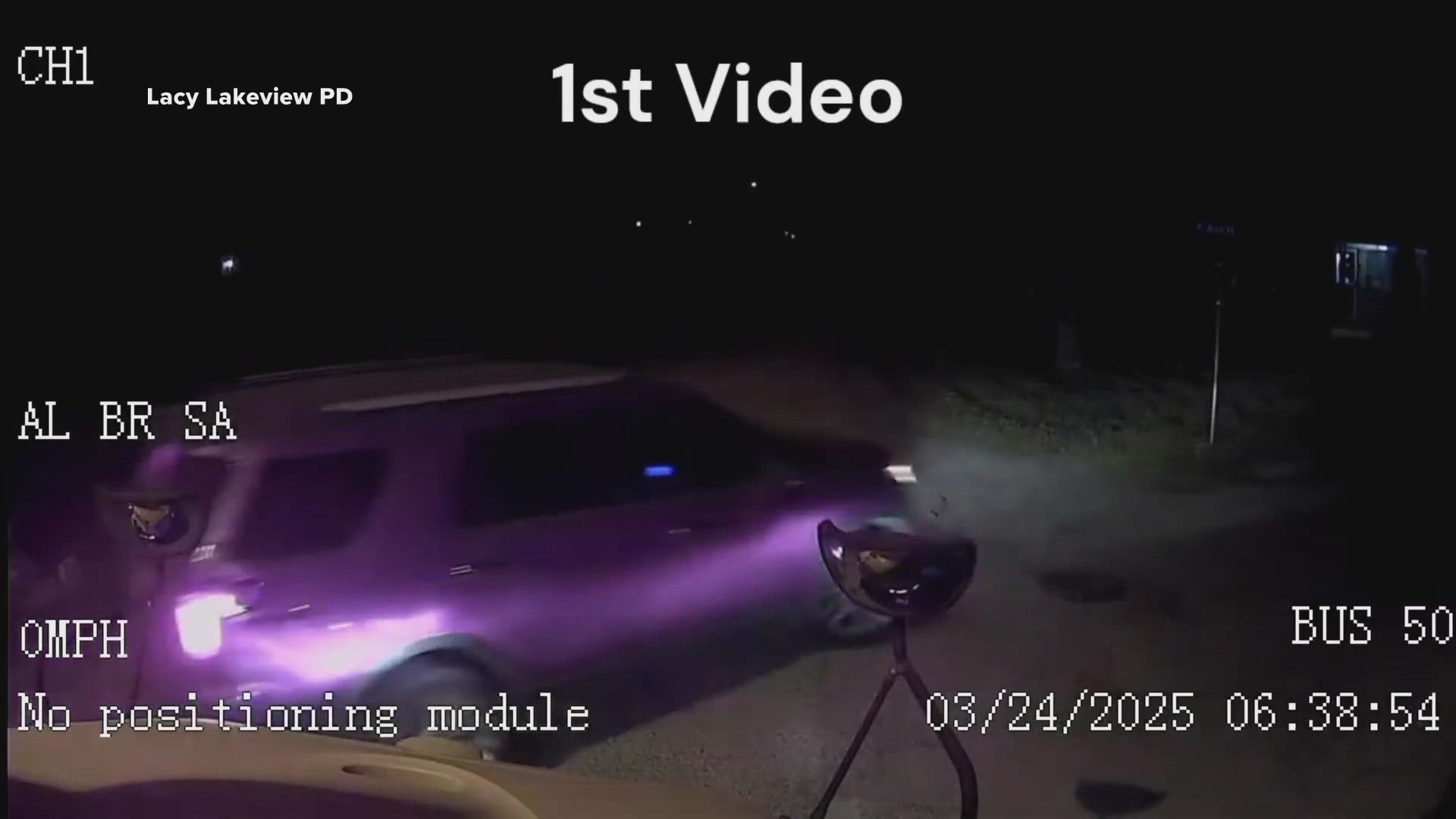 Lacy Lakeview PD investigating car driving in front of stopped school bus