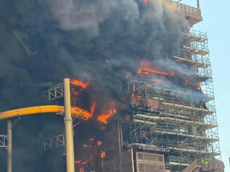 Huge fire at Yas Waterworld Abu Dhabi 'extinguished'