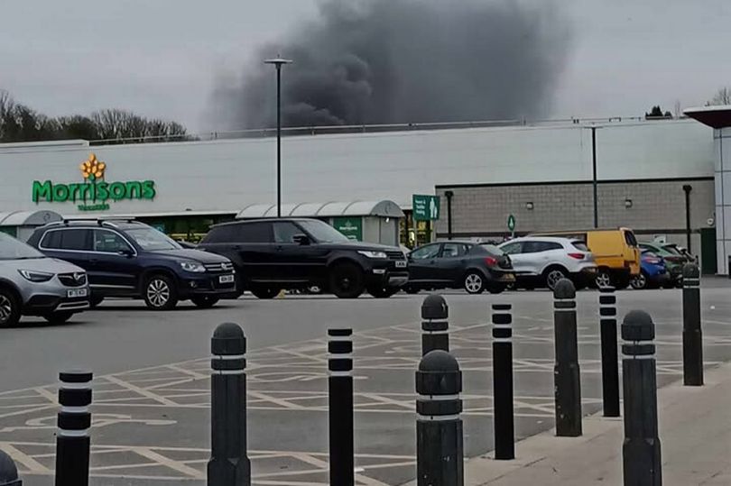 Major fire near Morrisons started deliberately as arson investigated