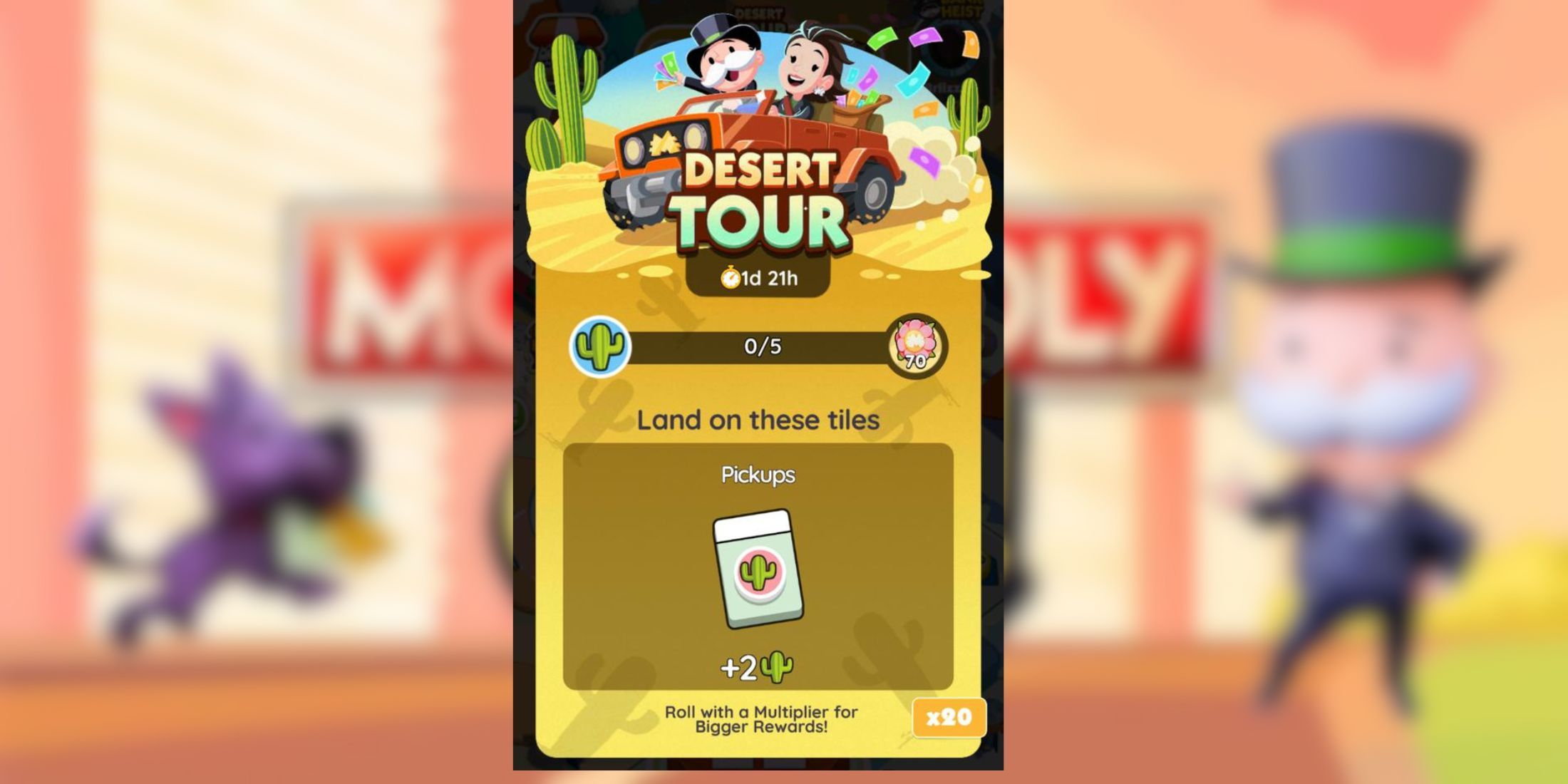 Monopoly GO: Desert Tour Rewards And Milestones