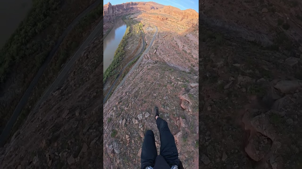 Sunset handheld BASE Jump