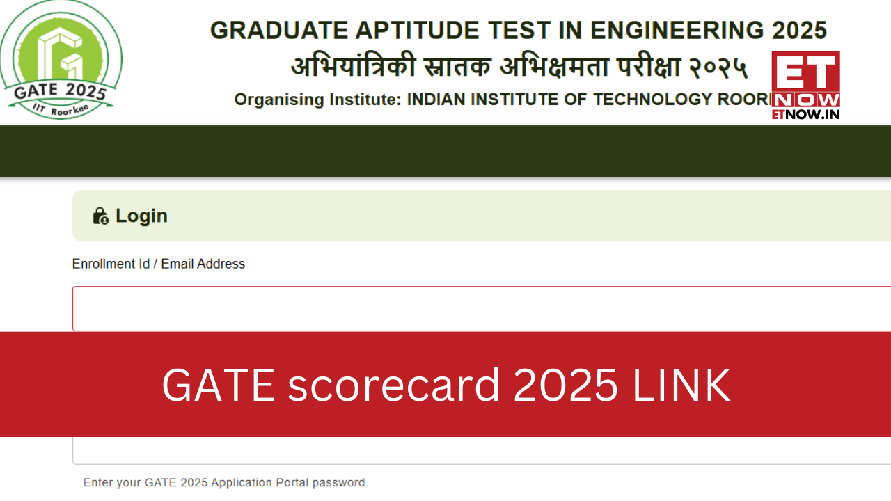 GATE scorecard 2025 link at goaps.iitr.ac.in; How to download rankcard