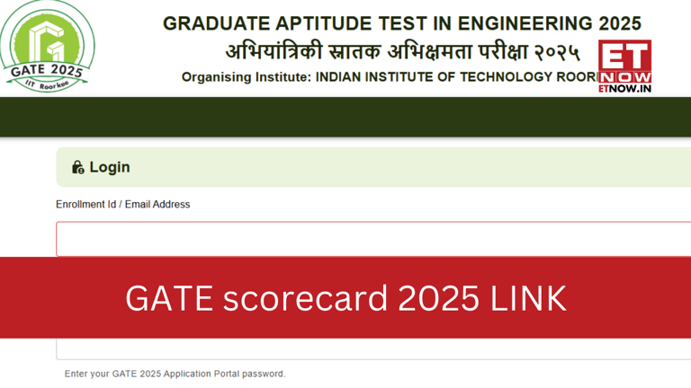 GATE scorecard 2025 link at goaps.iitr.ac.in; How to download rankcard