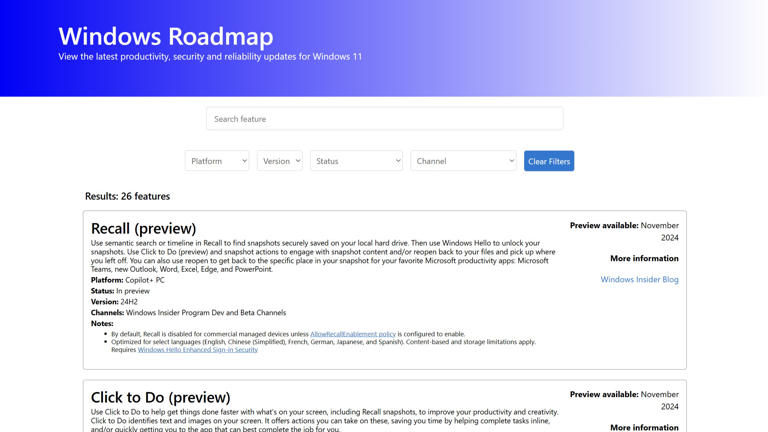 Microsoft publishes Windows roadmap as it promises transparency around ...