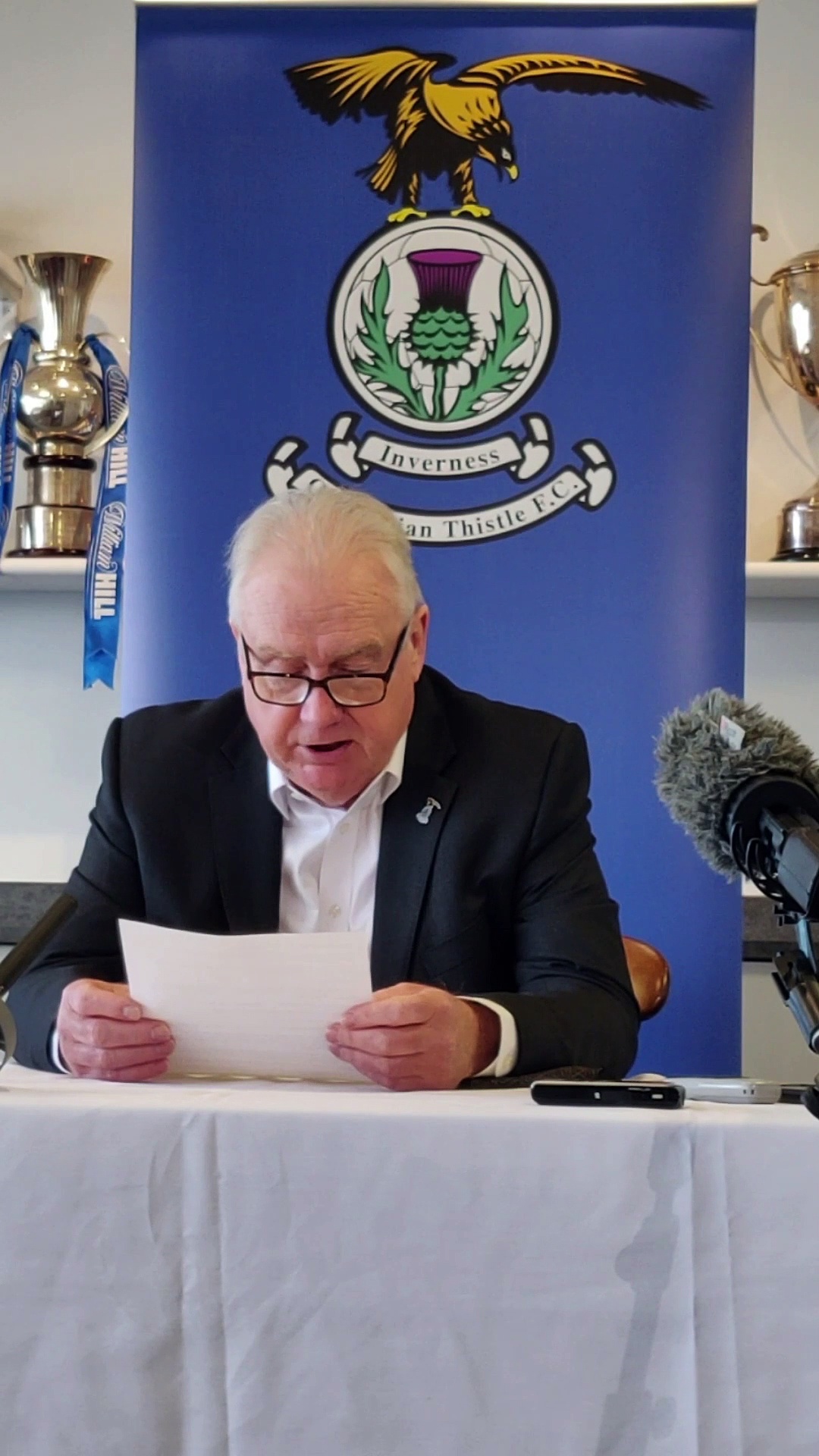 Alan Savage discusses Caley Thistles administration and future.