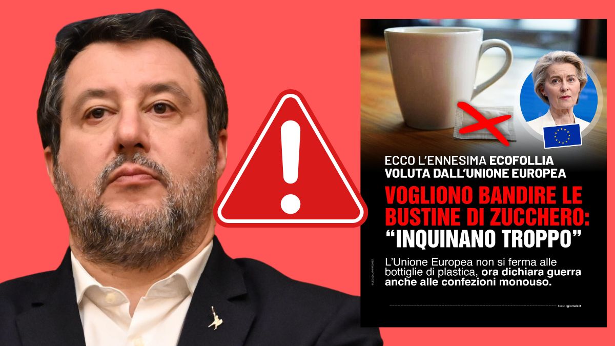 L’Unione europea vuole bandire le bustine di zucchero? Matteo Salvini ...