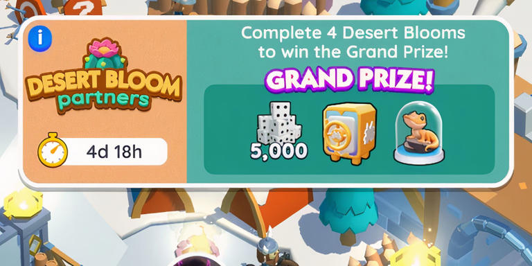 Monopoly GO: Desert Bloom Partners Rewards And Milestones