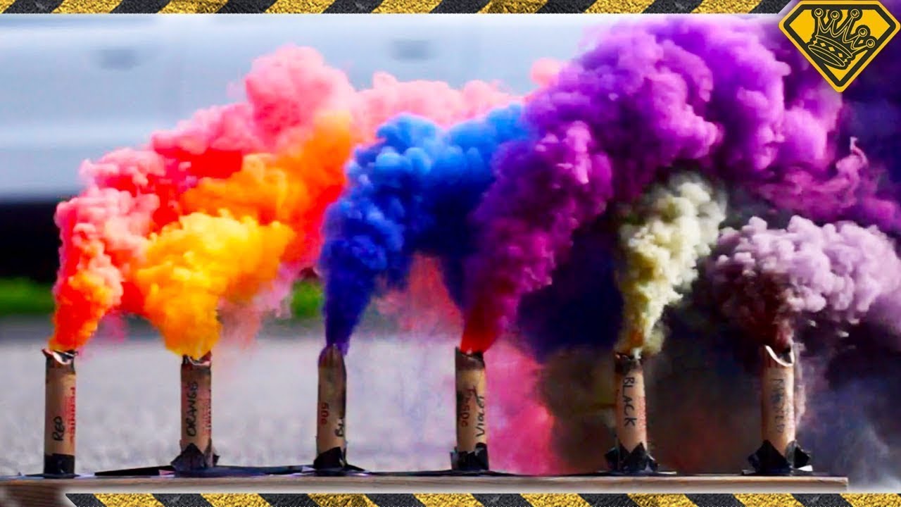 Make colored smoke signals with budget materials