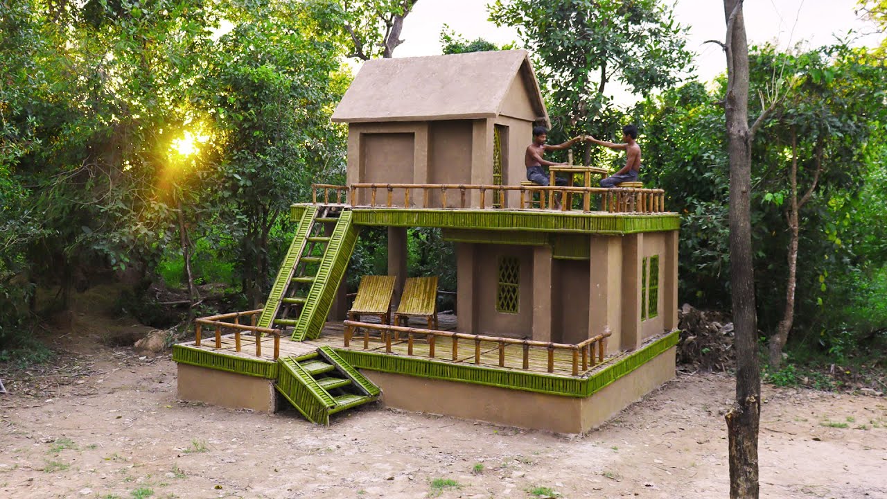 Building the most creative 2-story villa in the forest
