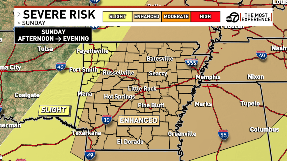 Active weather pattern returns with severe storms likely Sunday