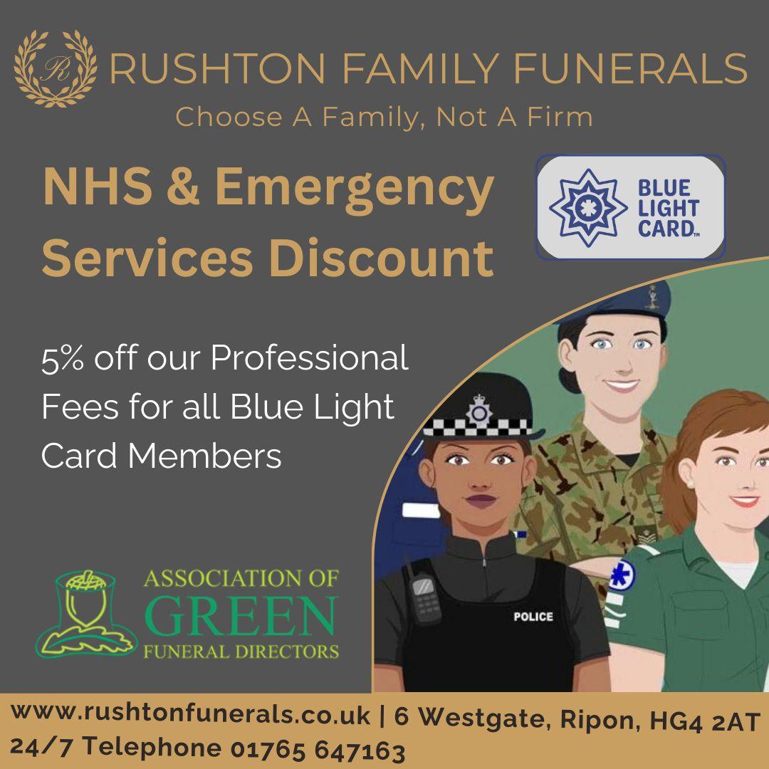 Ripon Funeral Director offering Blue Light Card Discount to NHS and ...