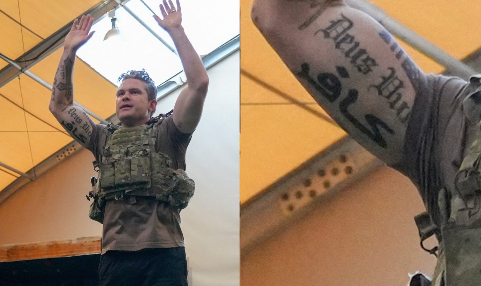 'Open declaration': Hegseth slammed over new tattoo seen as insult 'to ...