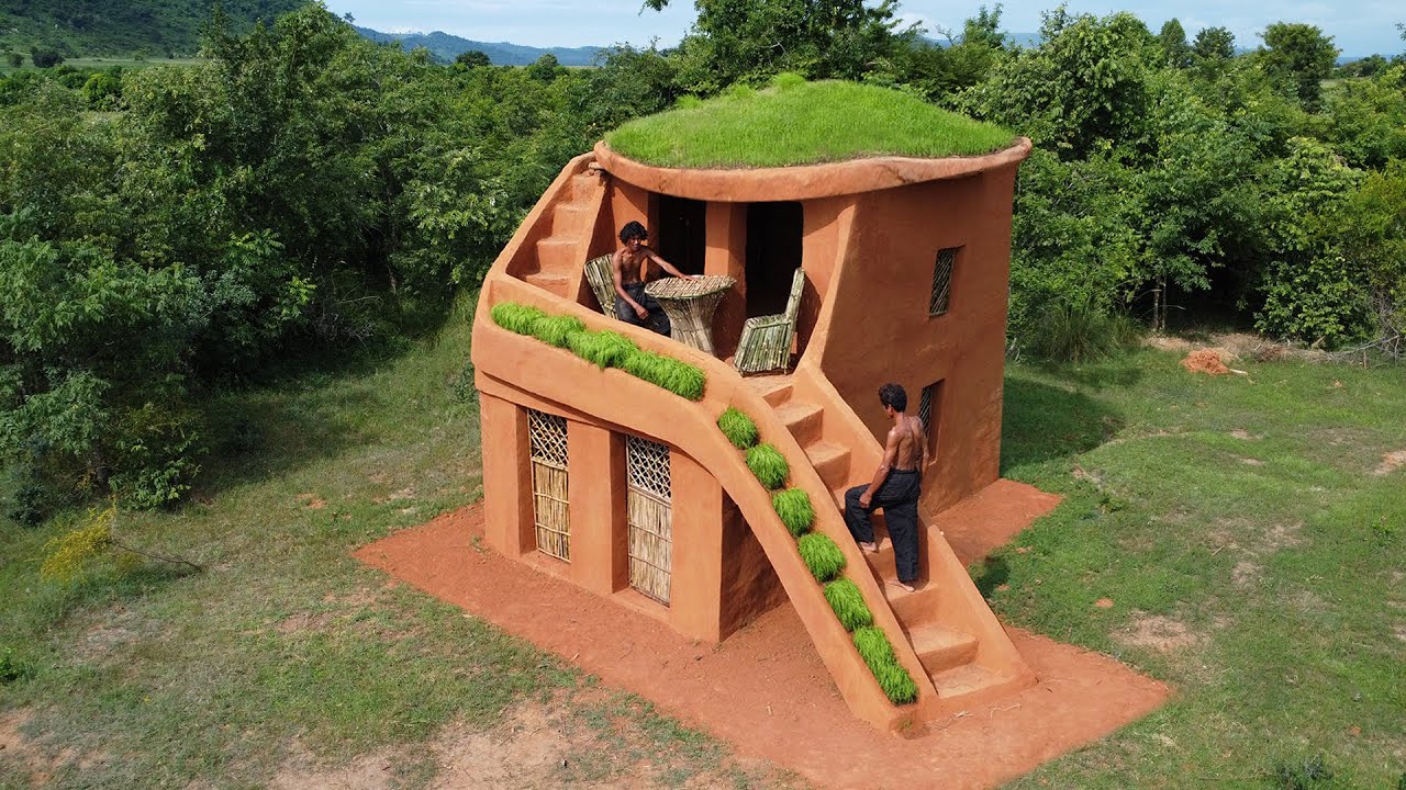 This $0 Jungle Mud House With a Living Green Roof Feels More Luxurious ...