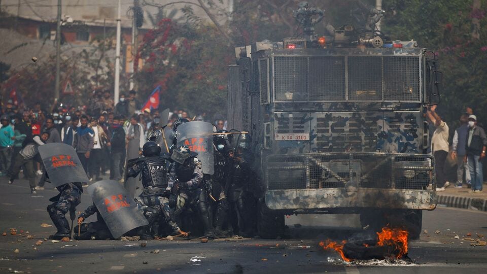 Chaos in Nepal: Pro-monarchists clash with police, torch house; Army ...