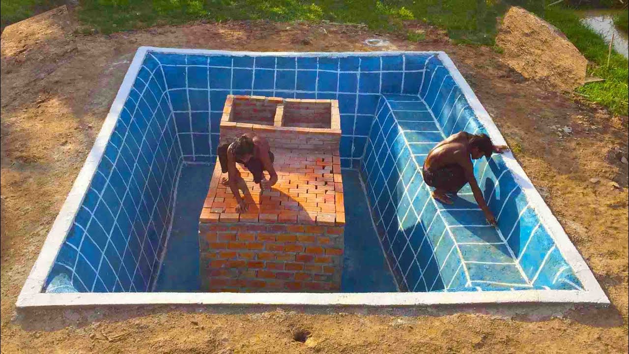 A $0 swimming pool built by hand over a secret underground house hidden ...