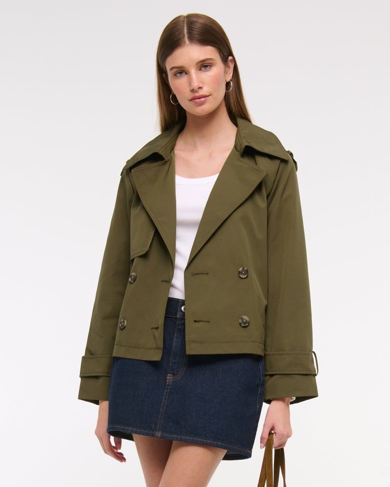 Cropped Trench Coats Put A Twist On A Classic — 20 Styles To Tackle ...