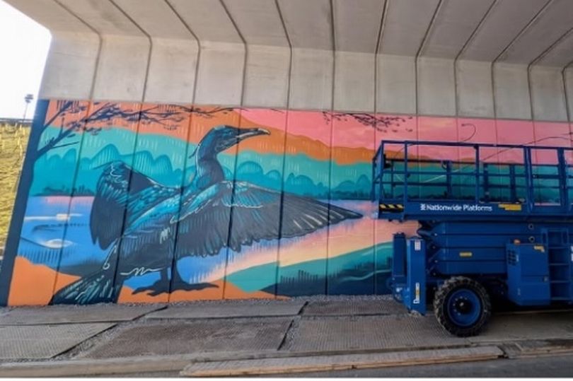 Colourful mural brightens up Perth's new Destiny Bridge