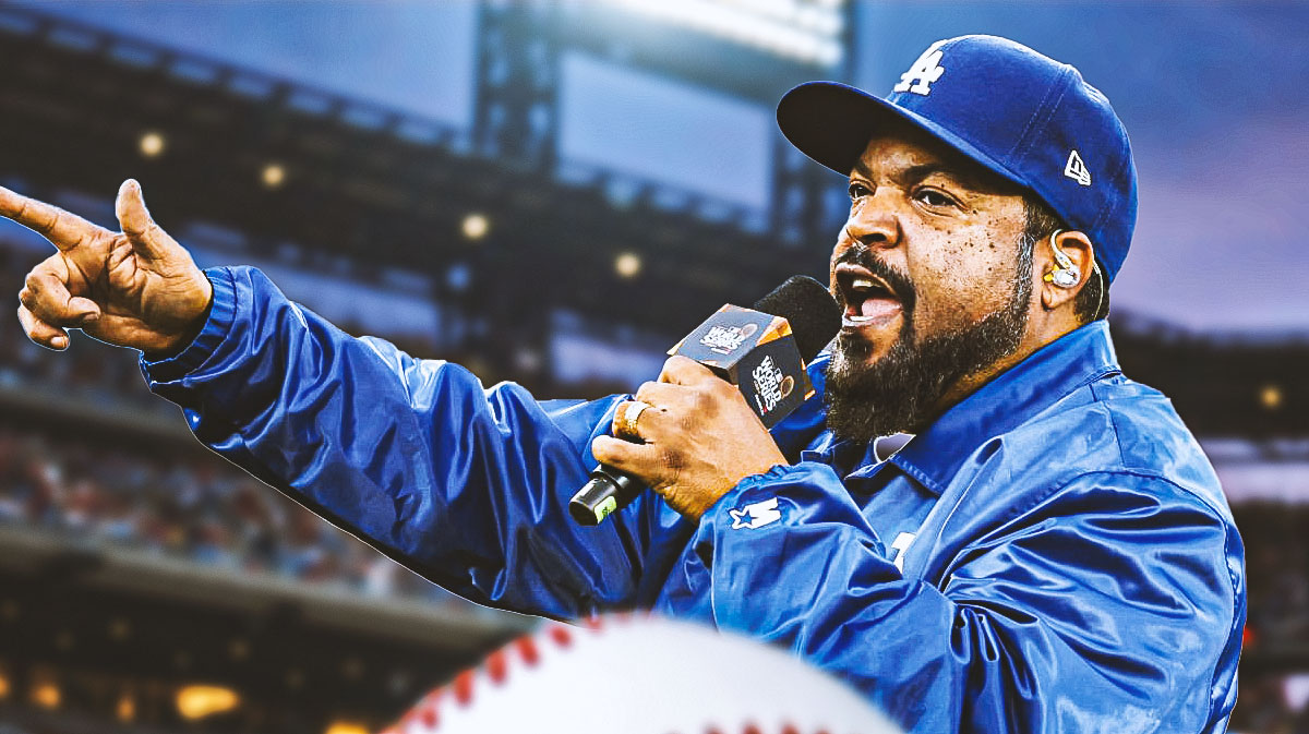 Ice Cube makes it a good day for Dodgers, delivers World Series trophy