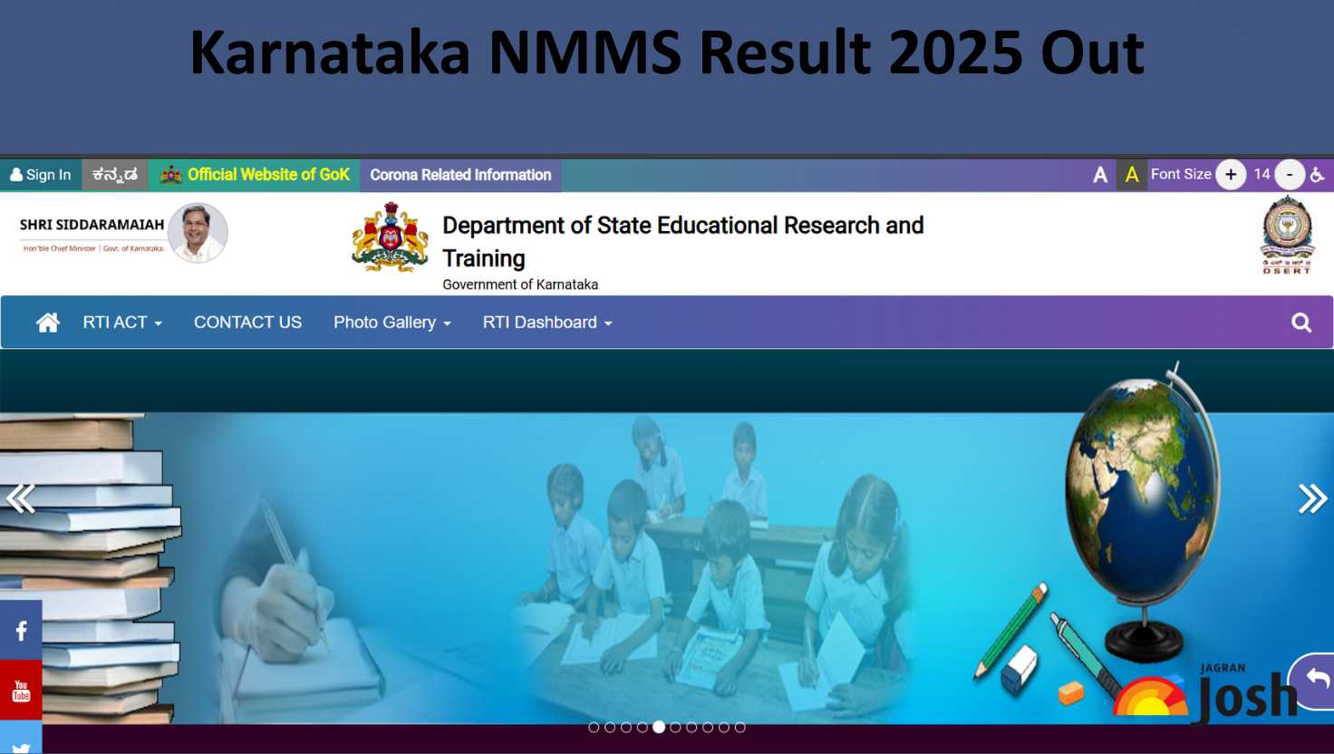 Karnataka NMMS Result 2025 Out at dsert.karnataka.gov.in: District Wise Merit List Download Link ...