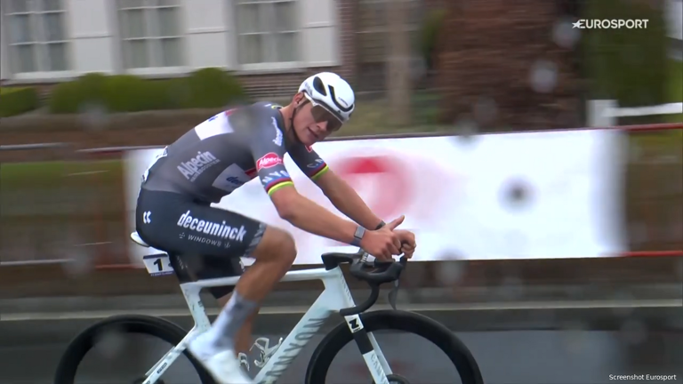 Adrie van der Poel watches son Mathieu in awe ("as a former pro, I know ...