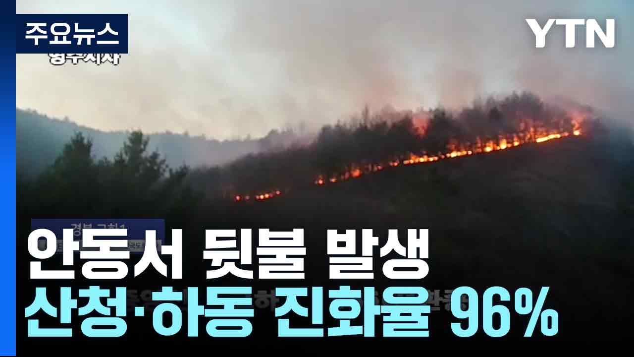 안동서 뒷불 발생...산청·하동 진화율 96% / YTN