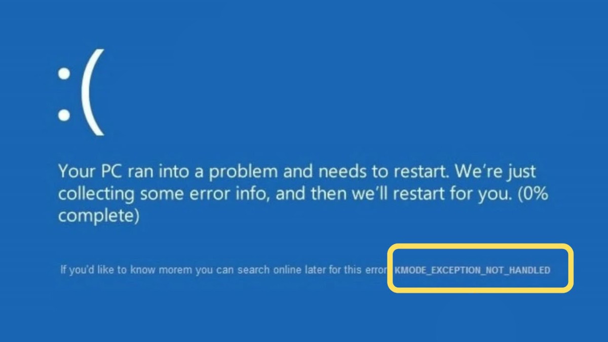 Cómo solucionar el error KMODE EXCEPTION NOT HANDLED en Windows