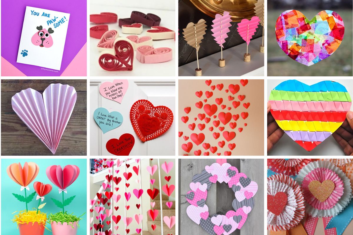 29 Simple Valentine's Paper Heart Crafts