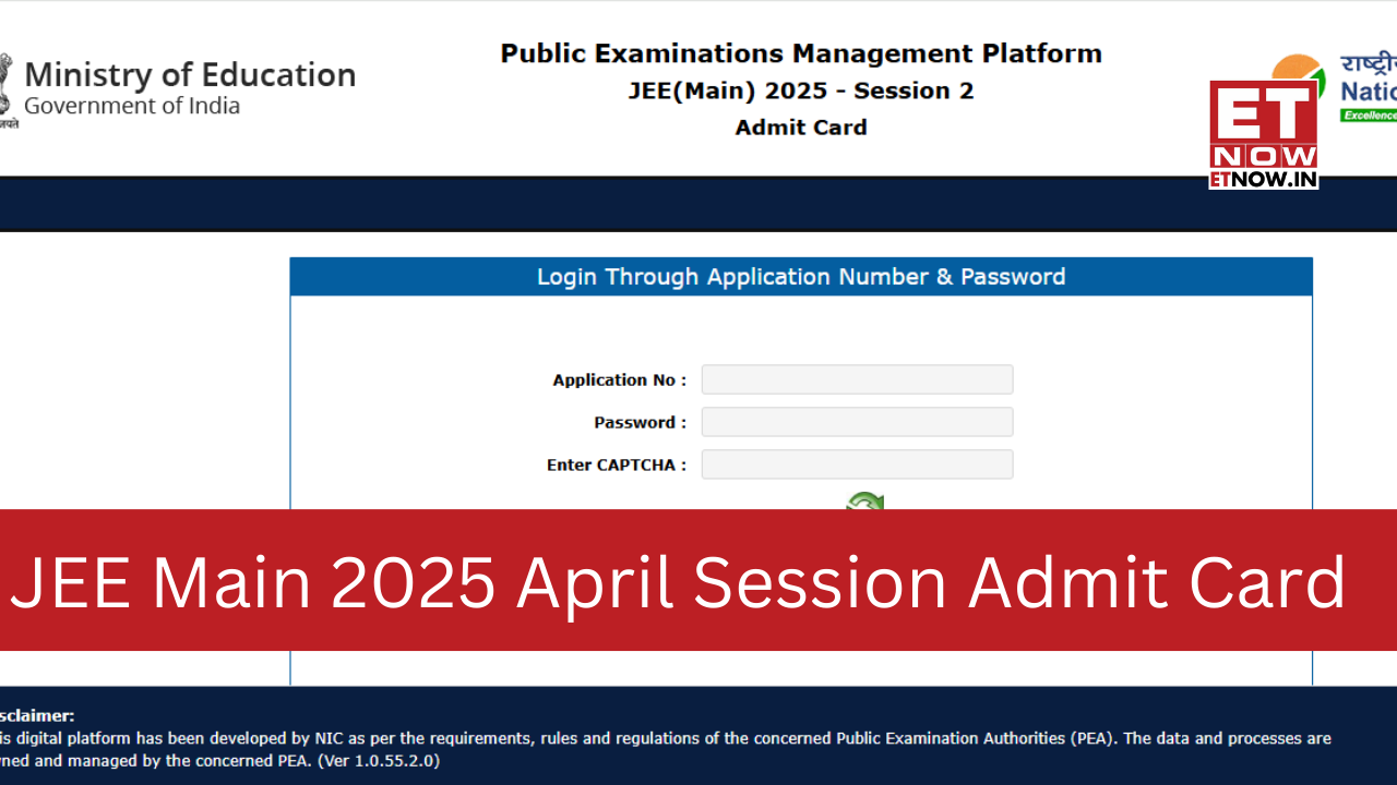 JEE Main Admit Card 2025 OUT for April 2, 3, 4 exams; How to download ...
