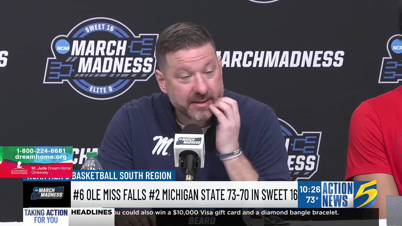 Ole Miss falls short in Sweet 16 vs Michigan State 73-70