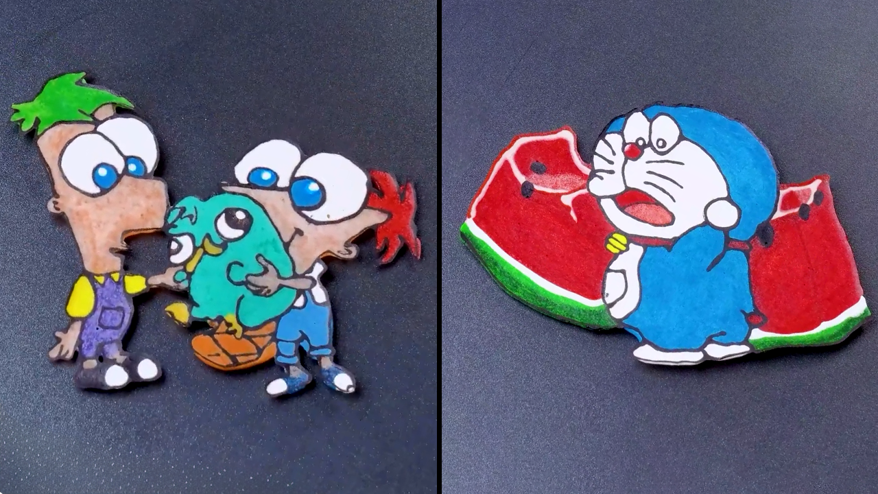 Let's Make Cute Cartoon Characters Pancake Art – Part 3 🎨🐻🐰