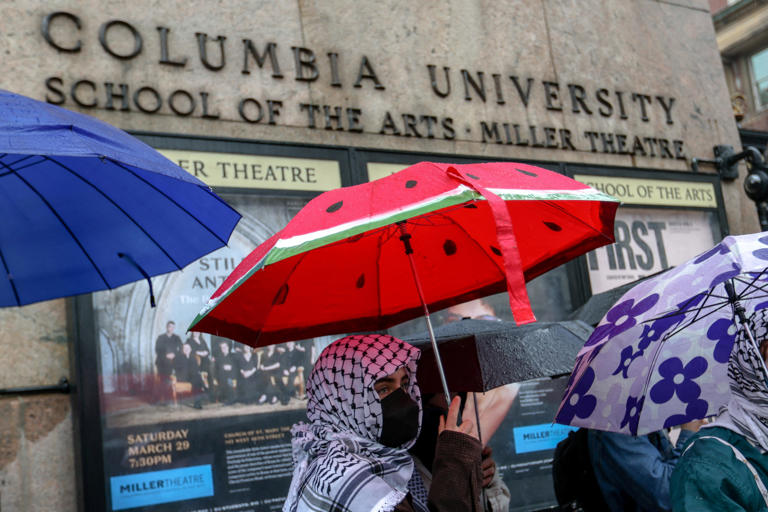 Columbia University's interim president resigned after the school ...