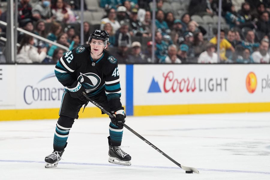 Former First-Team All Star Luca Cagnoni makes NHL Debut with San Jose ...