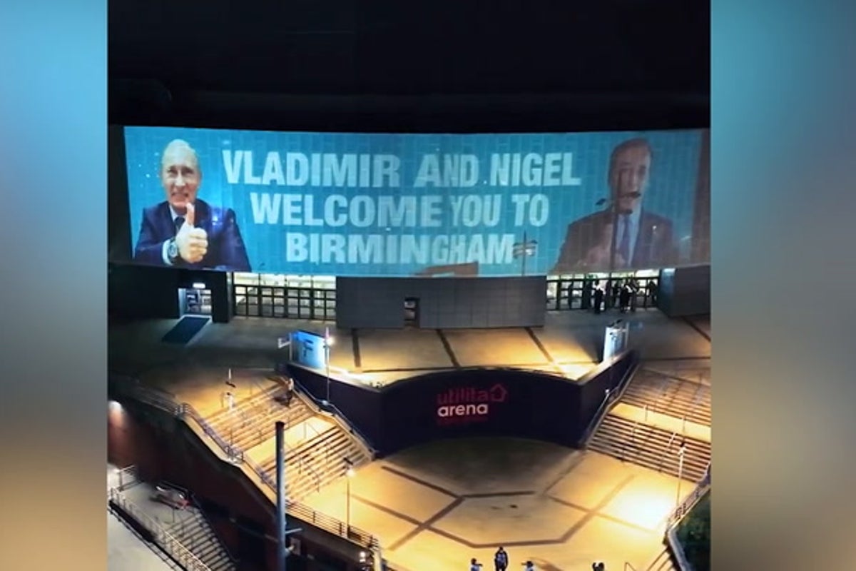 Led by Donkeys take over giant screen at Reform rally with pictures of ...