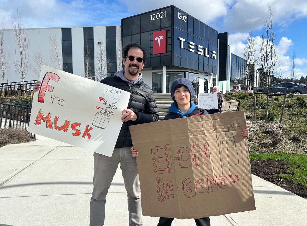 Tesla protests planned across Metro Vancouver as police investigate ...