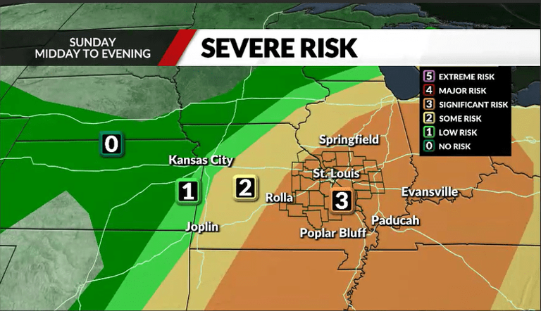 When and where St. Louis is expecting severe weather this weekend