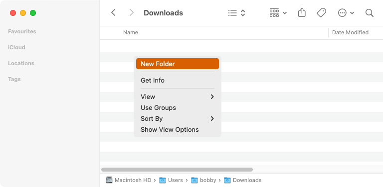 How to Create a New File in macOS Finder