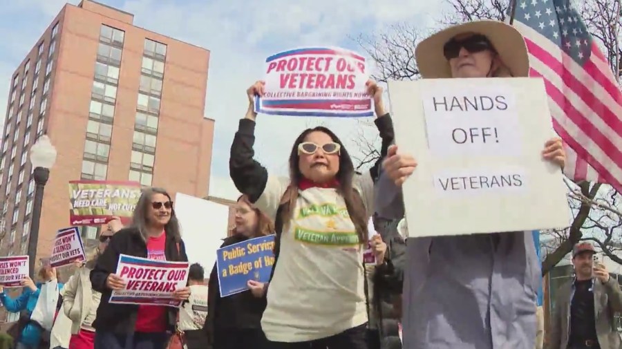 Chicago VA nurses protest Trump cuts, warn of negative impact on ...