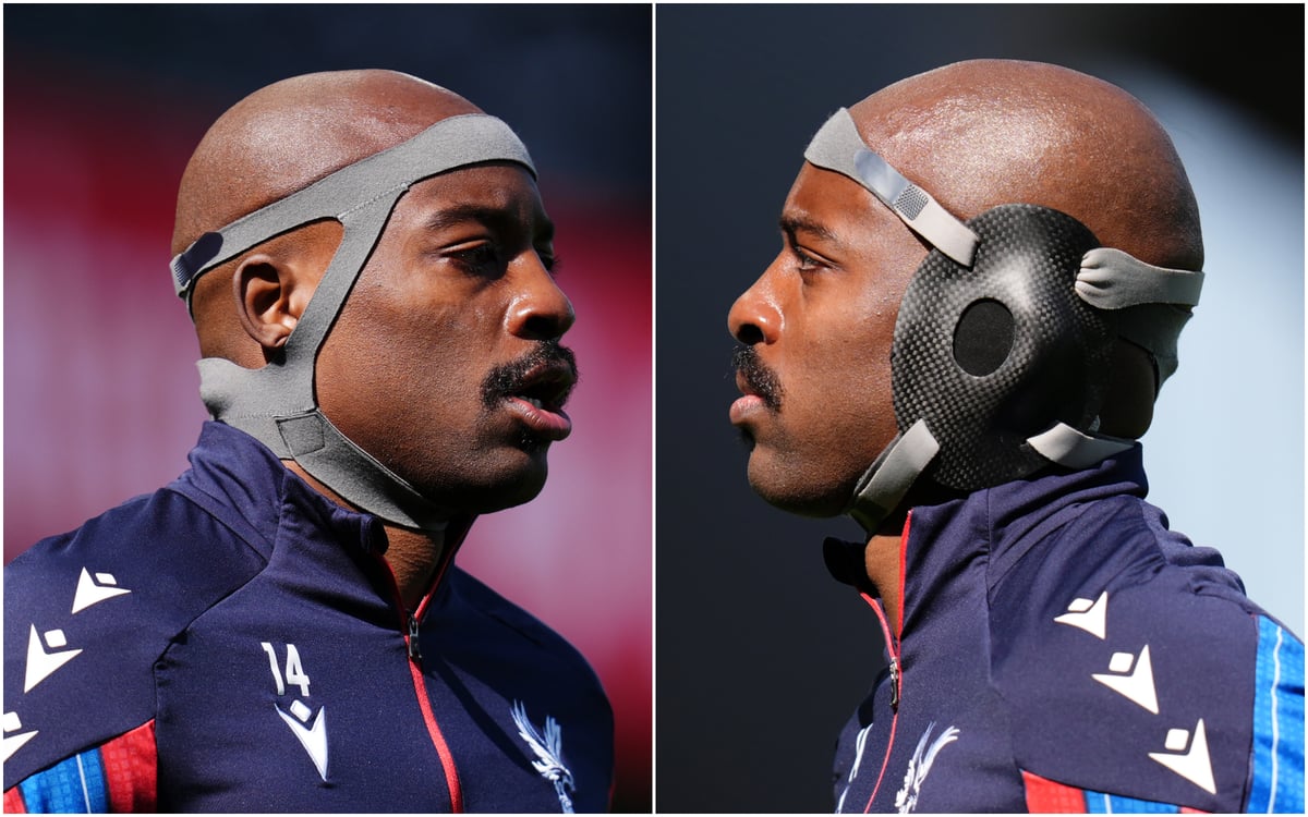 Why is Jean-Philippe Mateta wearing protective headgear for Crystal ...