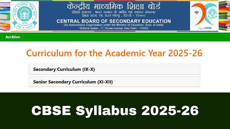 CBSE Syllabus 2025-26 Out: Check What’s New For Class 10 And 12 Students