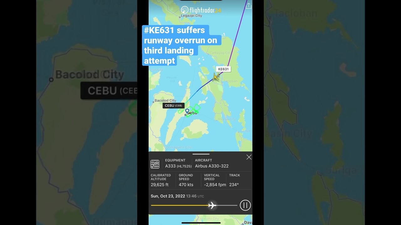Flight #KE631 suffers runway overrun on third landing attempt. Here’s ...