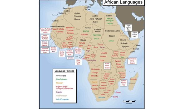 Incredible map of Africa reveals the most spoken language in each country